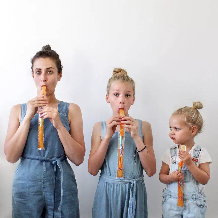 Incroyablement toucher: maman fait des photos cool avec des filles aimées 1317_10