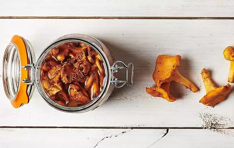 Chanterelle სოკო ზამთრისთვის