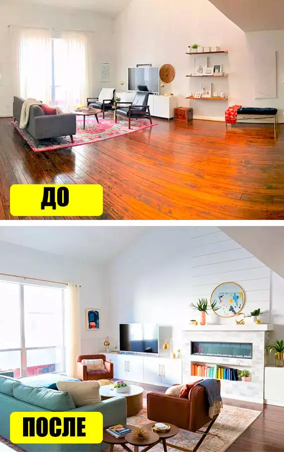 Design de apartamentos antes e depois