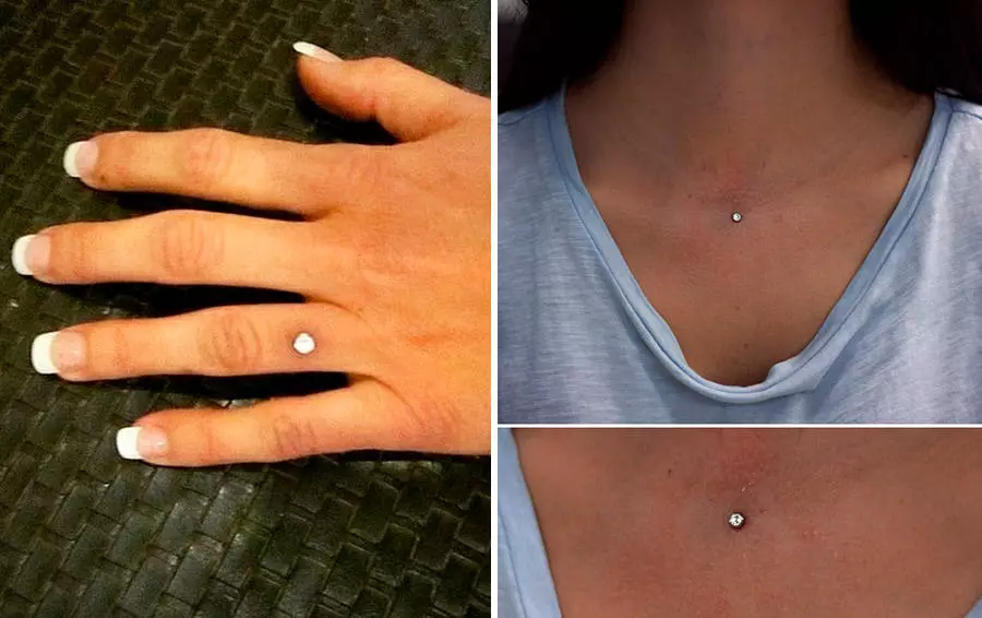 Finger piercing och clavicle