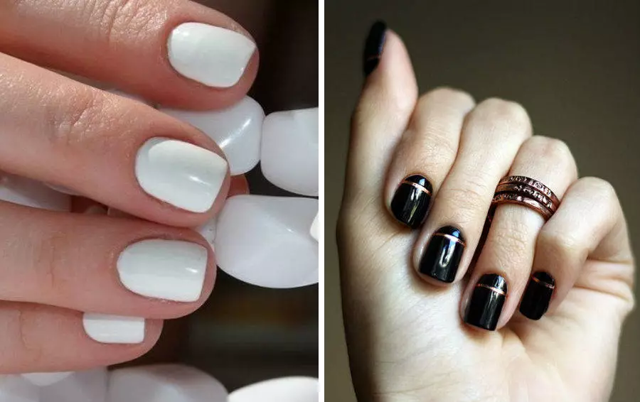 Manicure e tšoeu le e ntšo