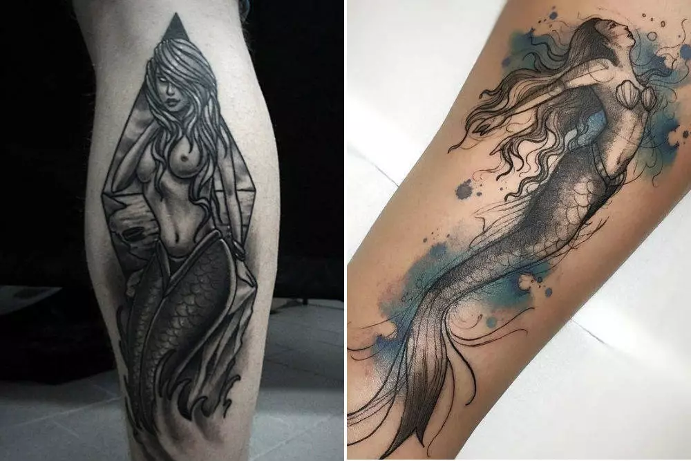 Sirena de tatuaje