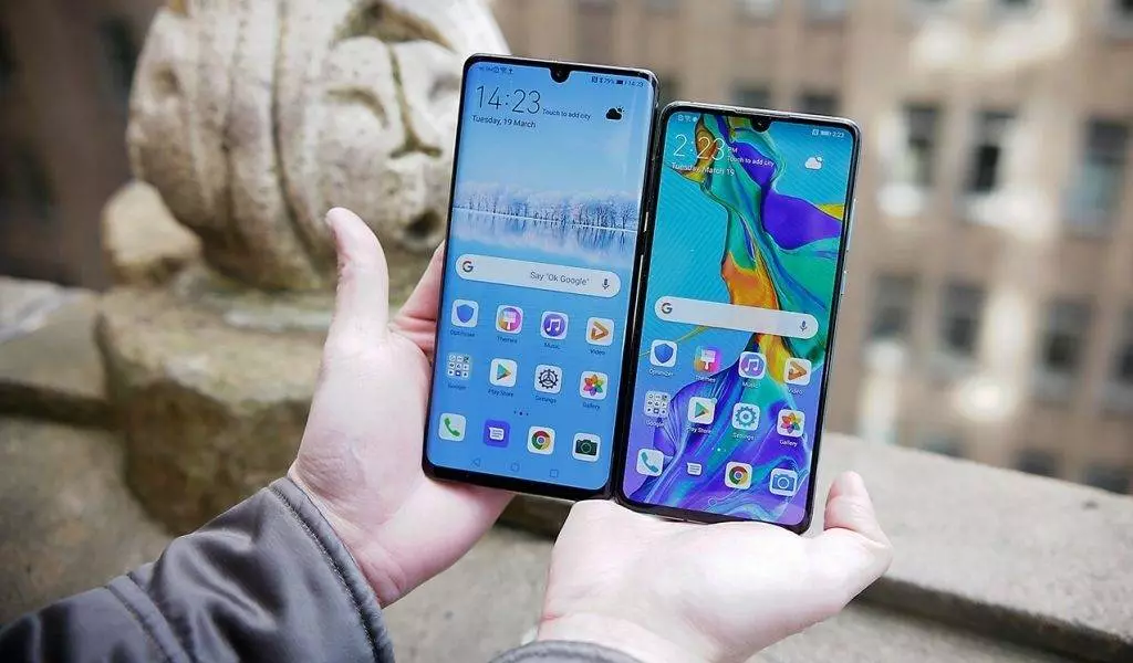 Ekrāni Huawei P30 un Huawei P30 Pro