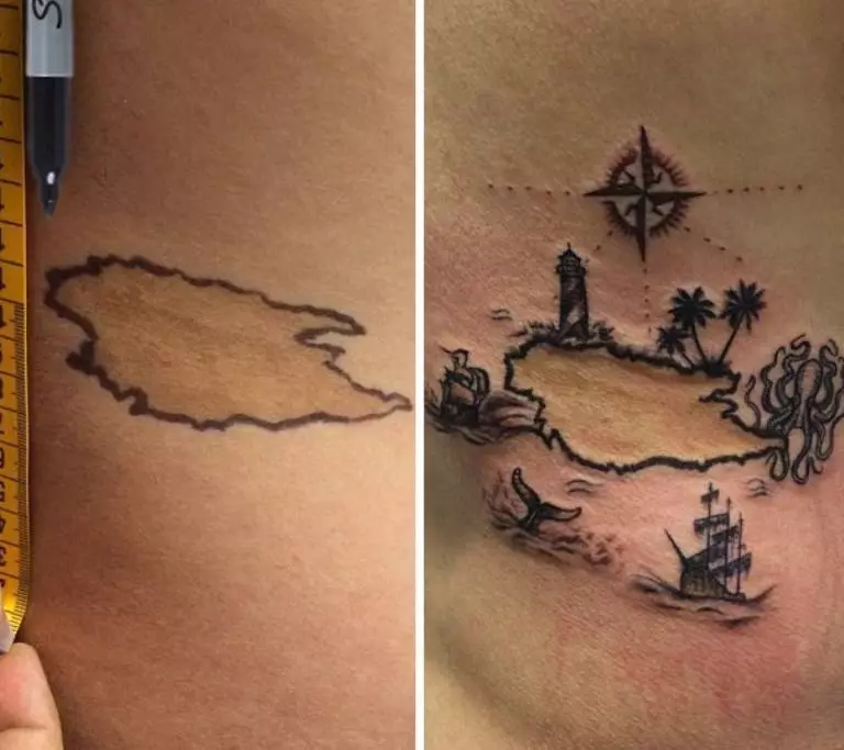 10 Tattoos Tattoos ya hade tare da Moles