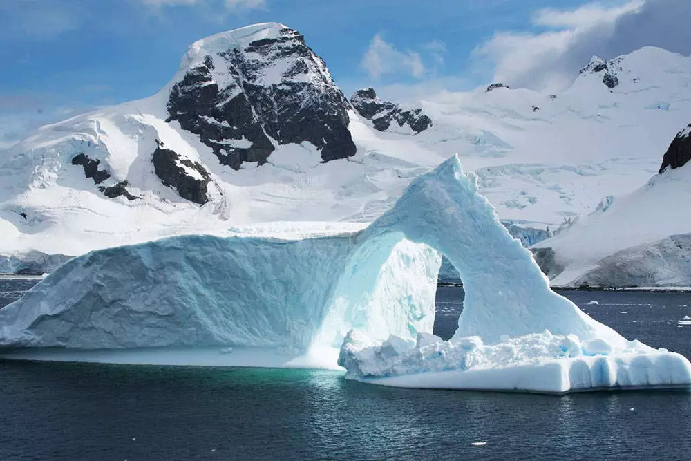 In the antaktride melting glaciers