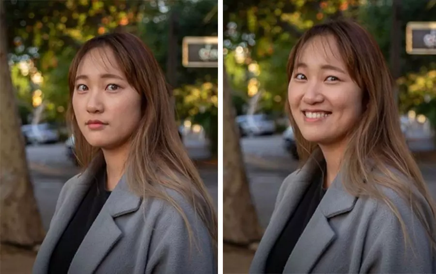 Le photographe a demandé aux gens de sourire