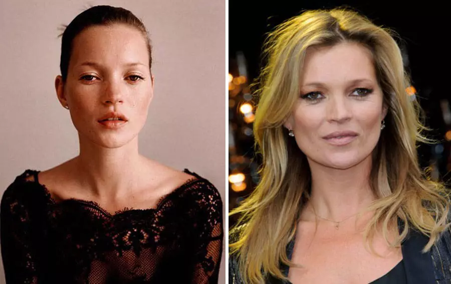 Kate Moss v mládeži a teraz