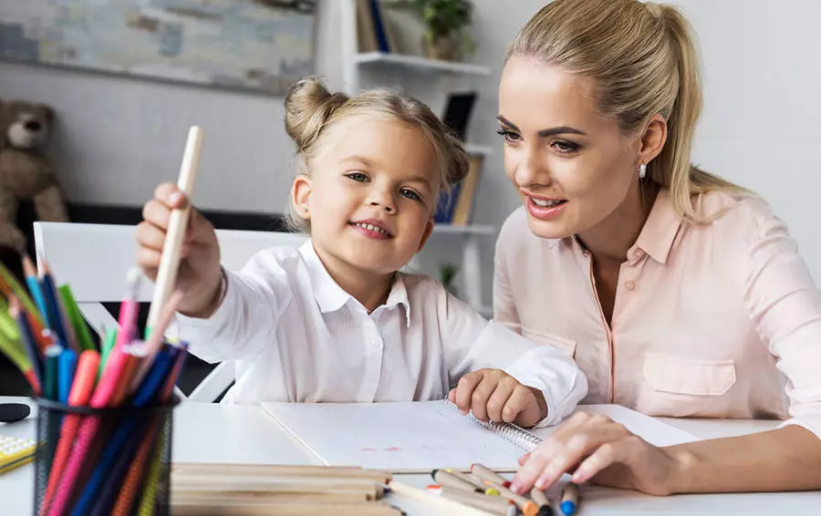 child doing homework