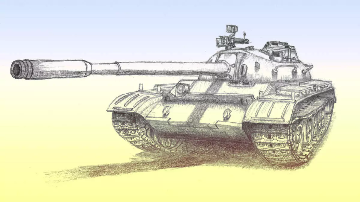 Comment dessiner Tank T - 34 Crayon