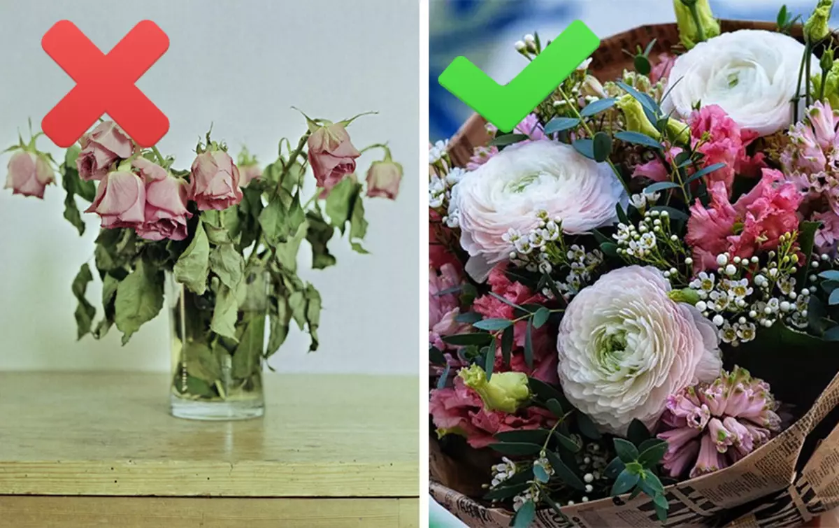 6 Lifehakov How to extend the beauty of roses in a bouquet