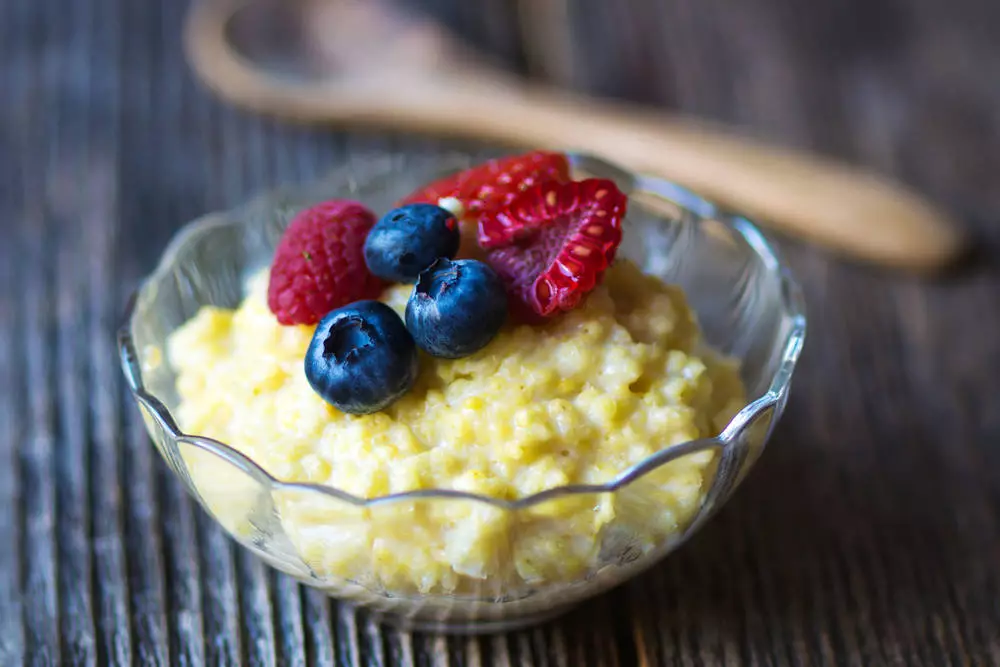 Golpe de avena con bayas