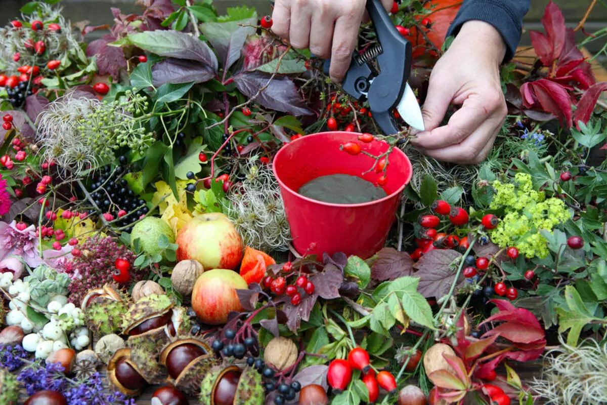 Amatų iš natūralių medžiagų rudens tema