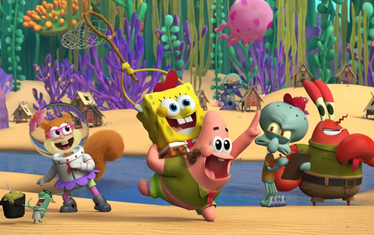 "ค่าย" ปะการัง ": Young Young of Sponge Bob": รีวิว The Animated Series เกี่ยวกับ Hiddohood Sponch Bob